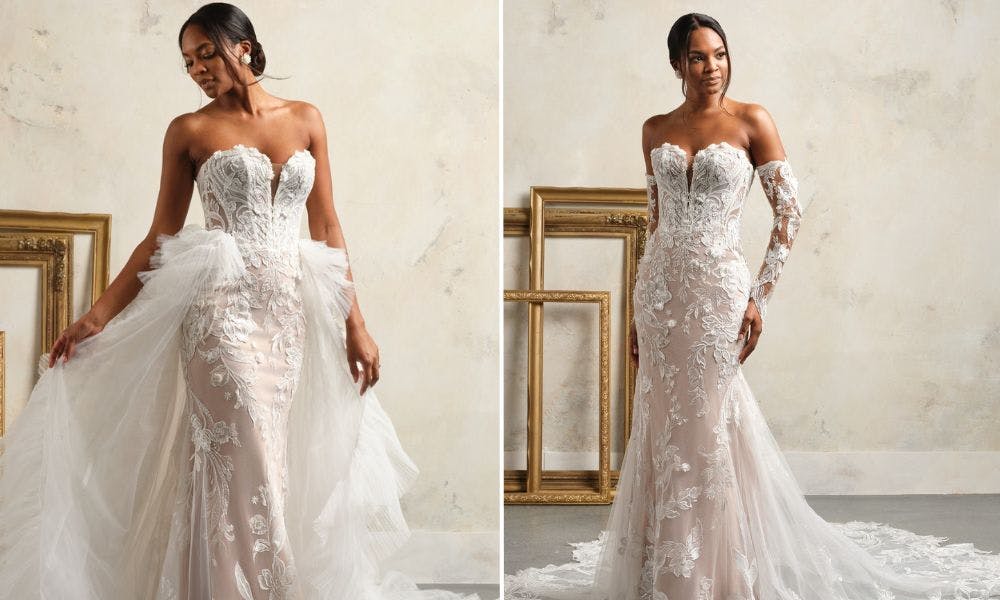 11 best convertible wedding dresses that offer two styles in one